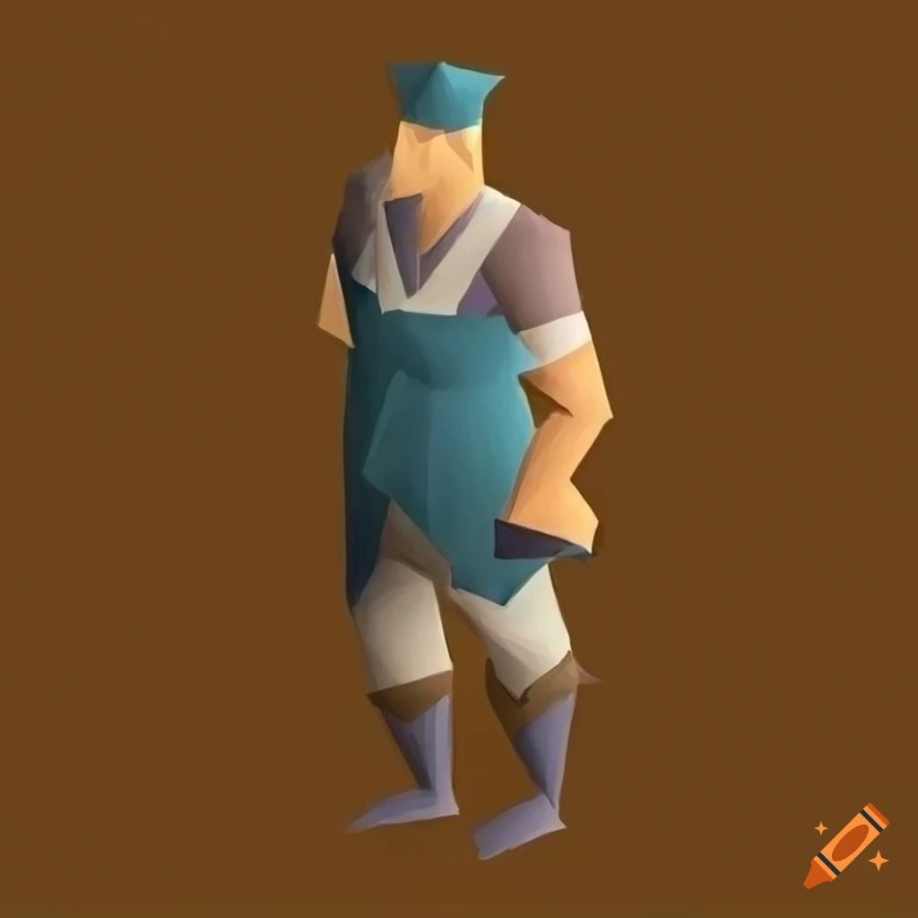 Dock worker in Old-school Runescape art style on Craiyon