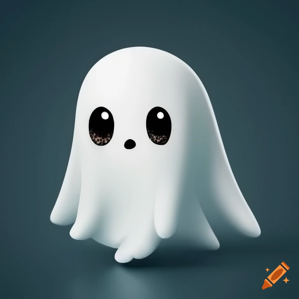 Cute little ghost on Craiyon