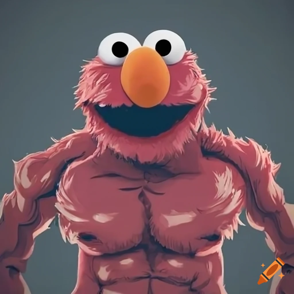 Strong elmo character on Craiyon