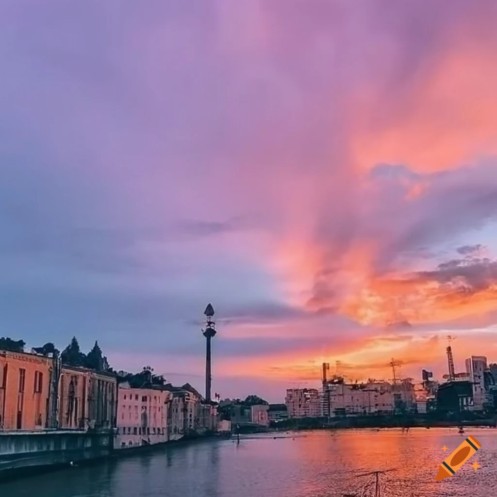 Street photo with pastel colors on Craiyon