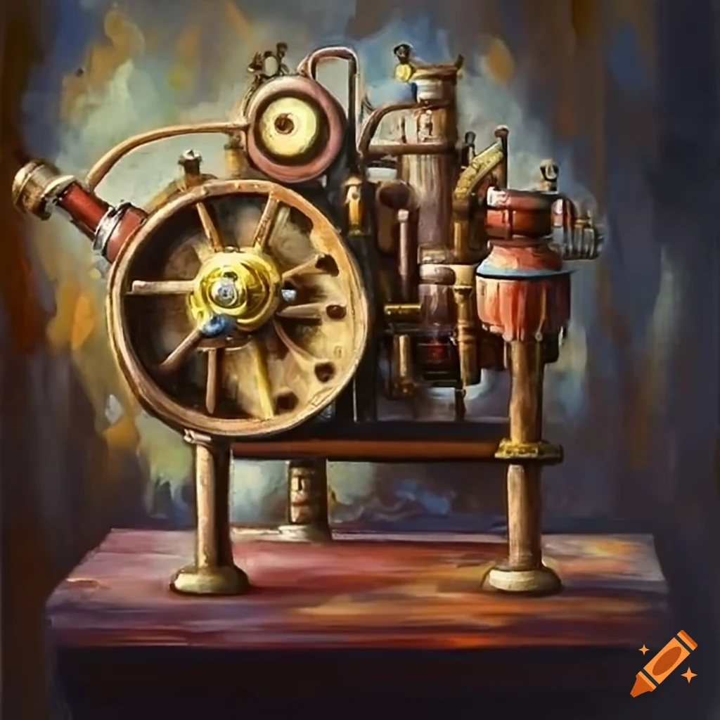 Small steampunk thigh engine on Craiyon