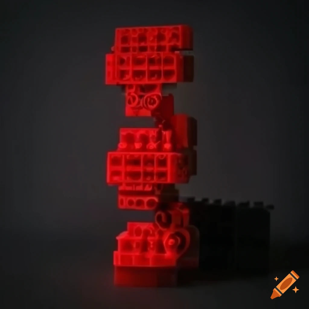 Intricate red and white lego build representing a decision-making ...