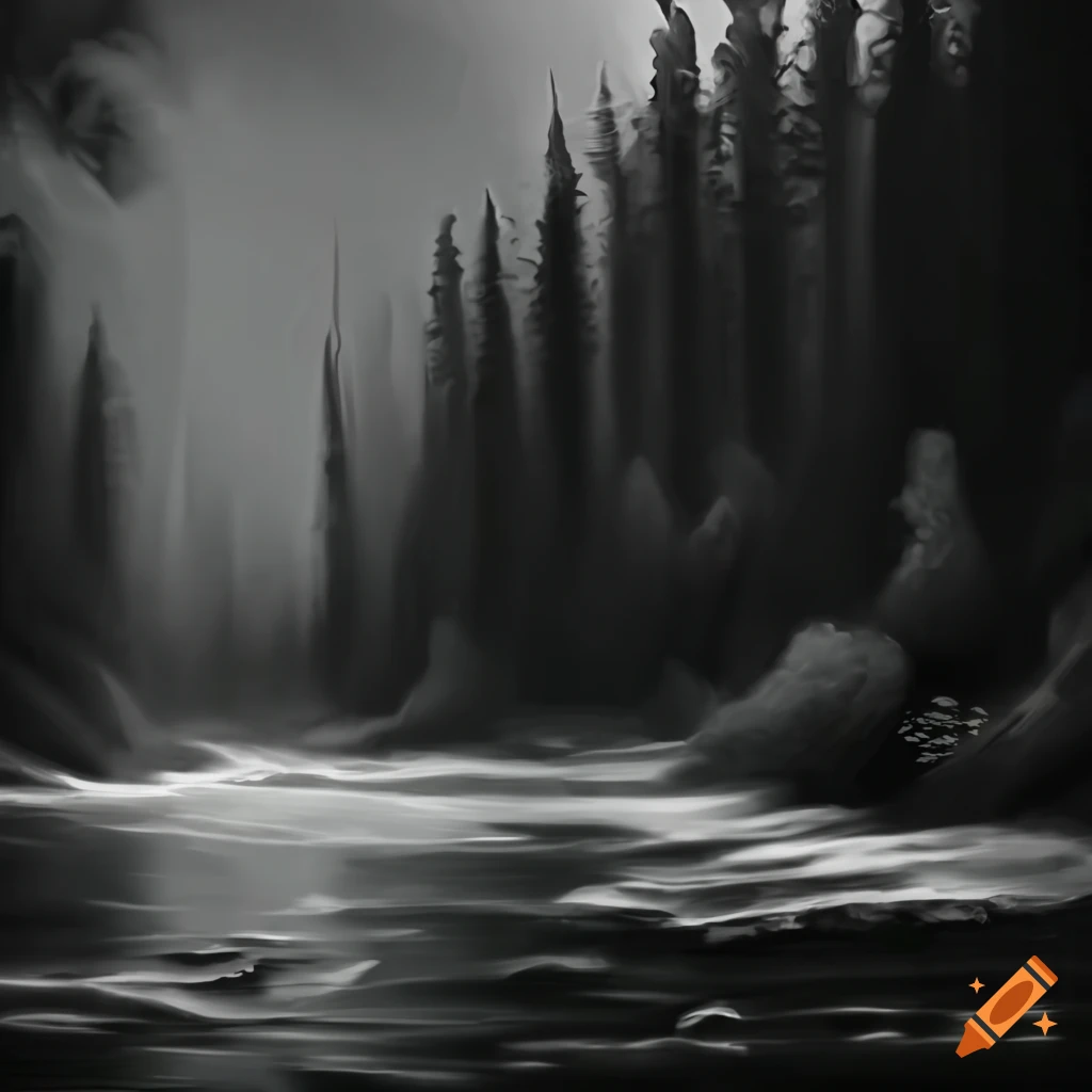 River of black goo on Craiyon