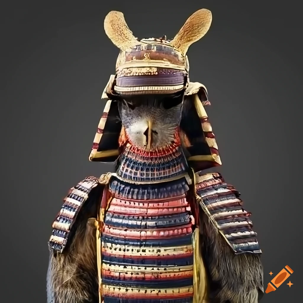 Capybara wearing edo period samurai armor on Craiyon