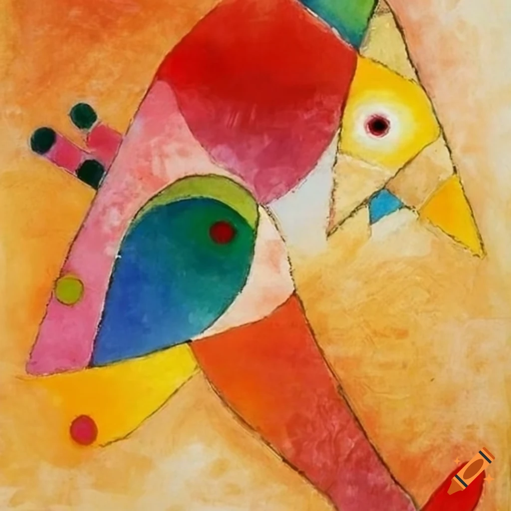 Kandinsky klee bird on Craiyon