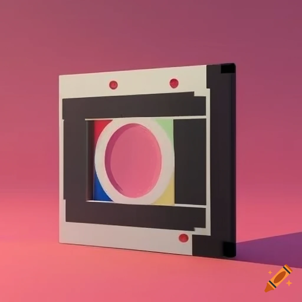 Retro vhs tape cover with abstract symbols and geometric shapes on Craiyon