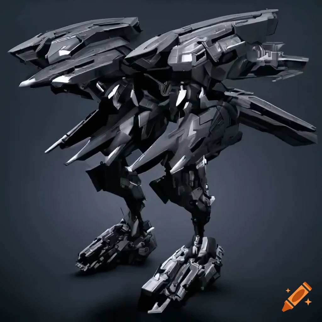High tech stealth fighter - armored core valkyrie machine in ultra ...
