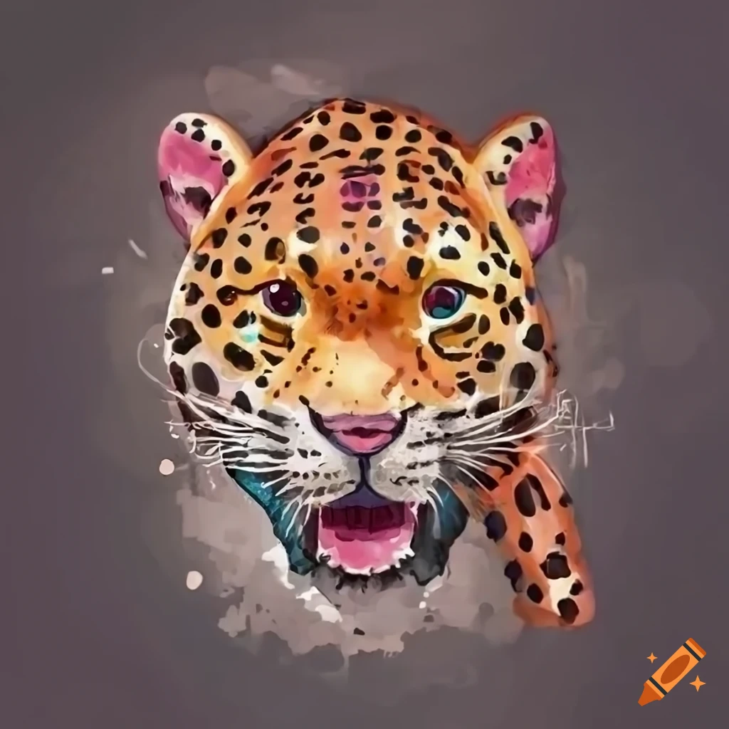 Leopard mascot on a cute yearbook cover on Craiyon