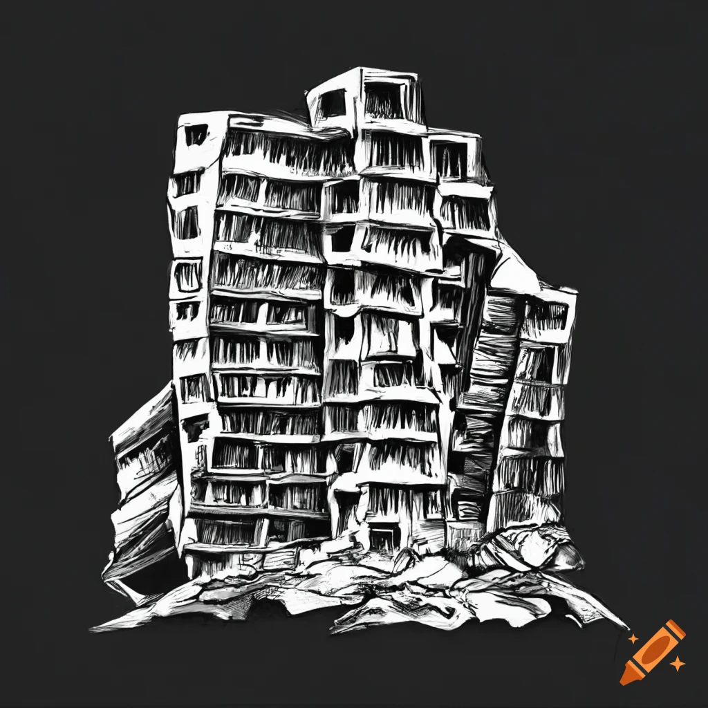 Symbol of a collapsed building on Craiyon