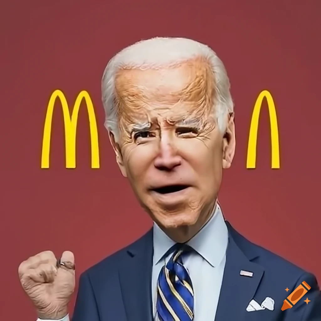 Joe biden as the mcdonald's mascot on Craiyon