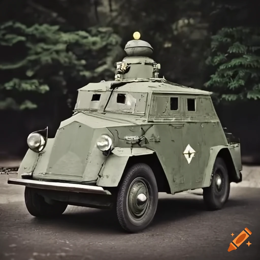 Vintage japanese armored police car on Craiyon