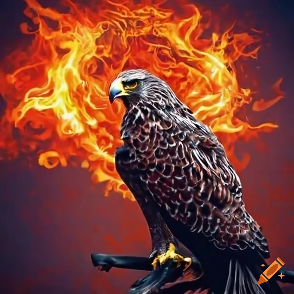 Fire hawk on Craiyon