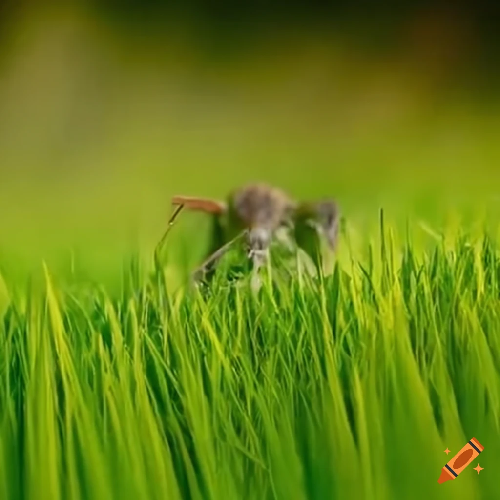 Rizzler and grass man playing grass cutting incremental game on Craiyon