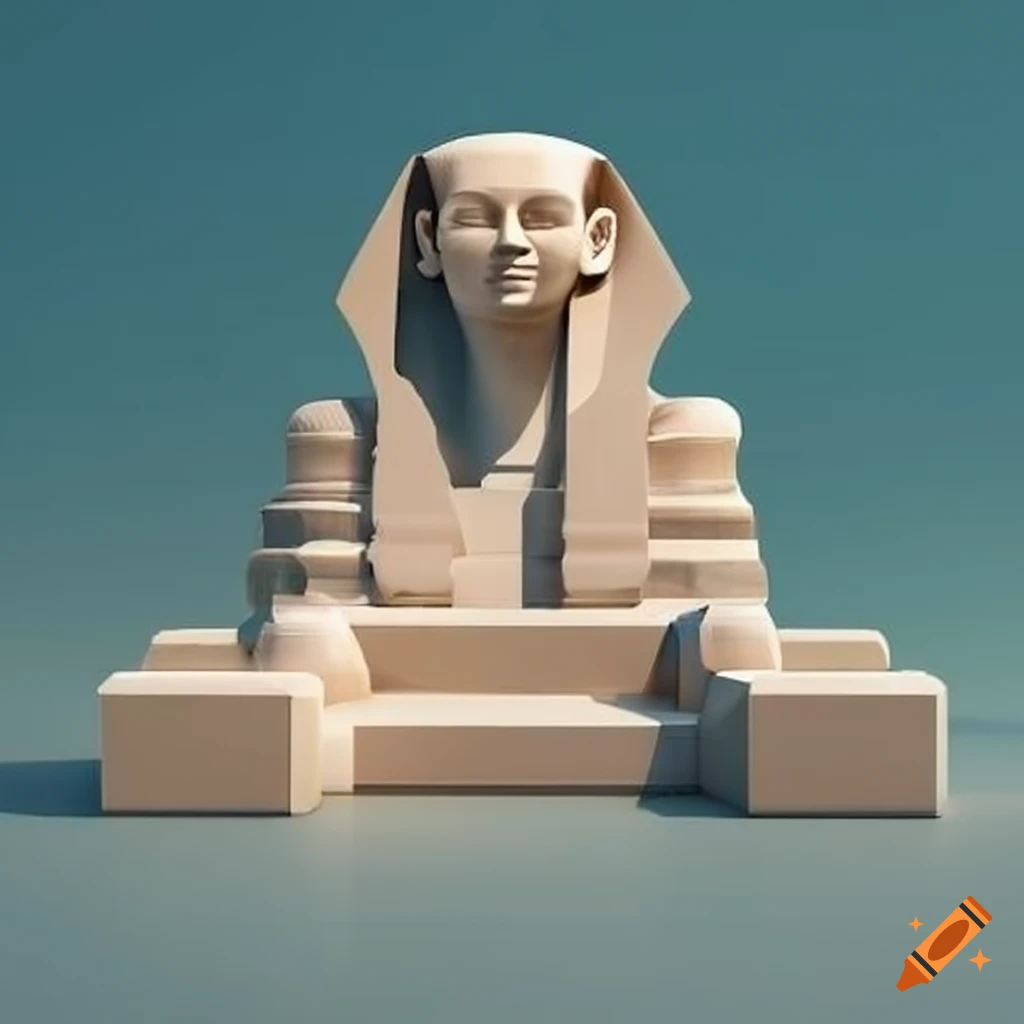 Simple architectural design inspired by the sphinx on Craiyon