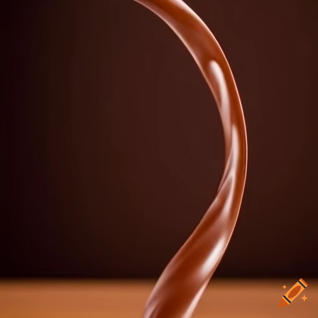 Flowing chocolate in a vertical line on Craiyon