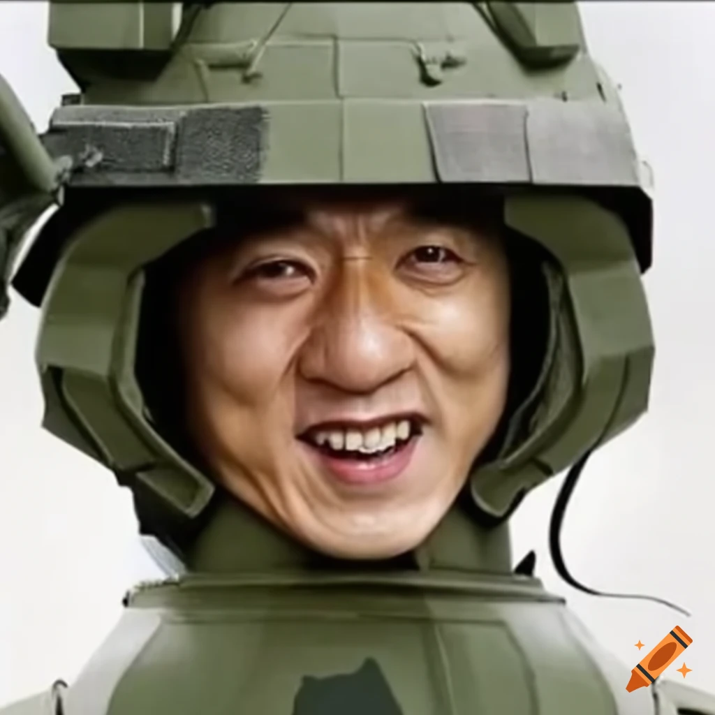 Jackie chan's head transformed into a tank on Craiyon