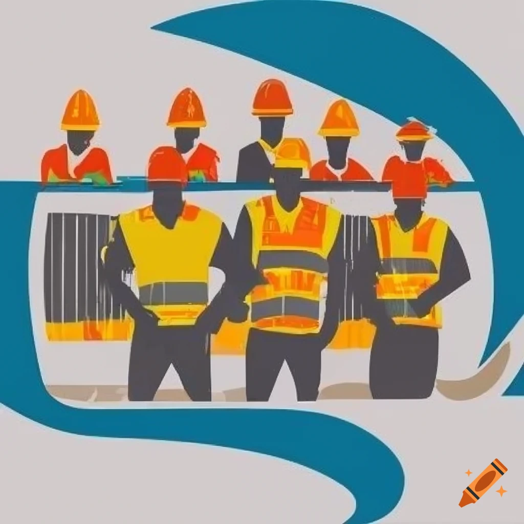 Construction crew logo vector on Craiyon