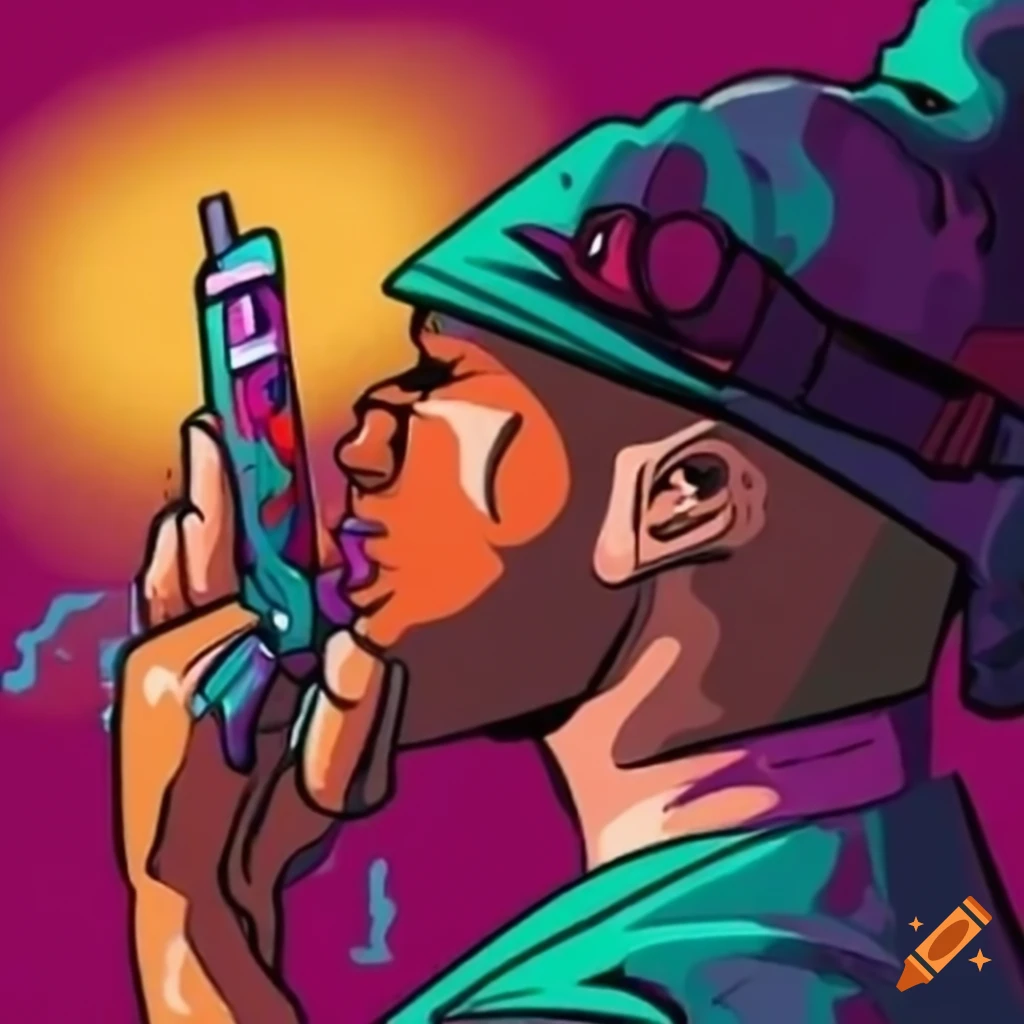 Elf gangster smoking in new york times square on Craiyon