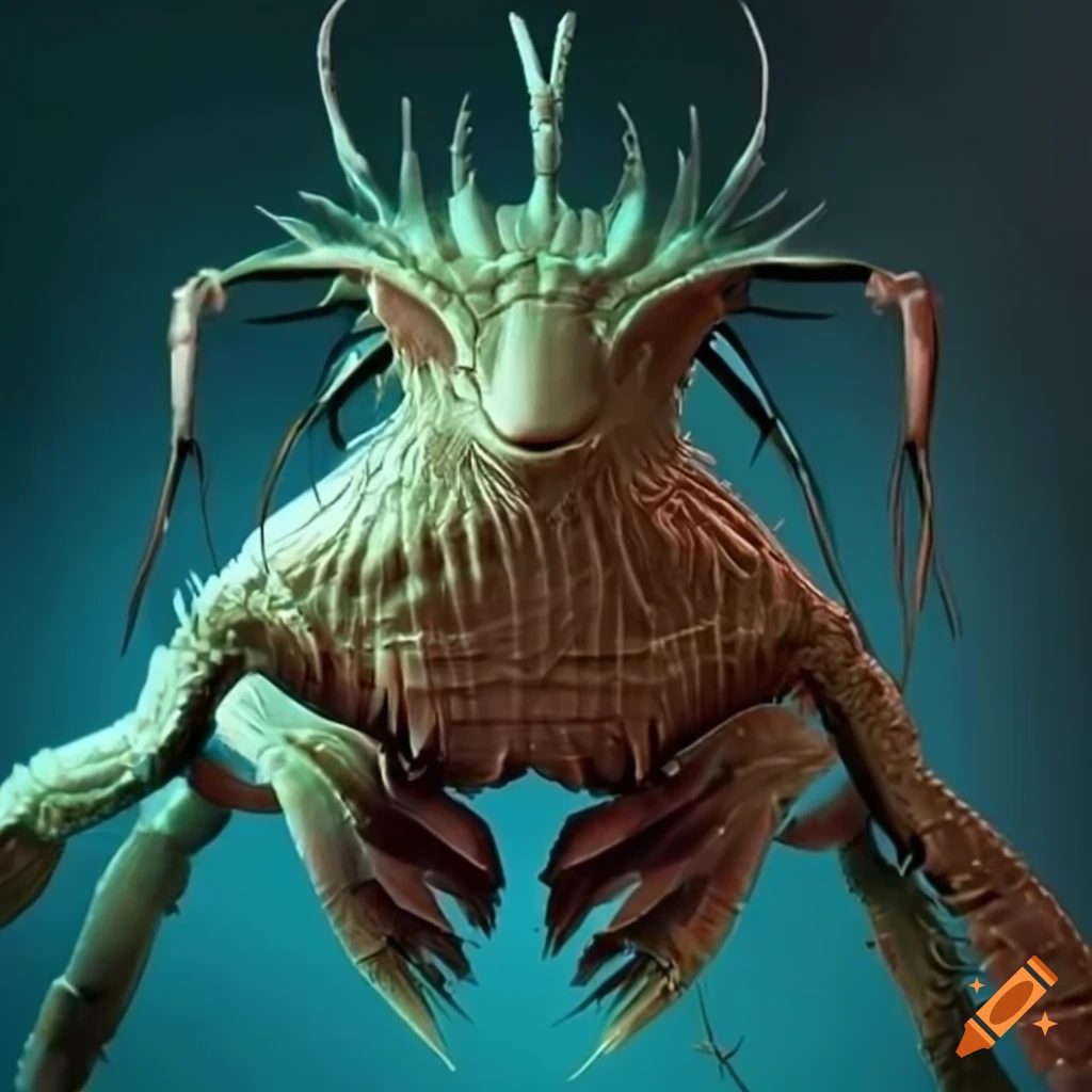 Humanoid crustacean creature on Craiyon