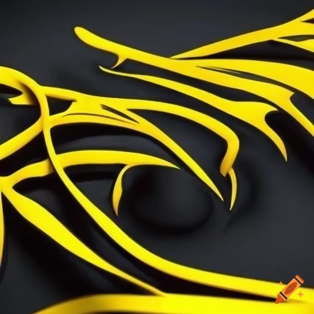 Yellow and black js logo on Craiyon