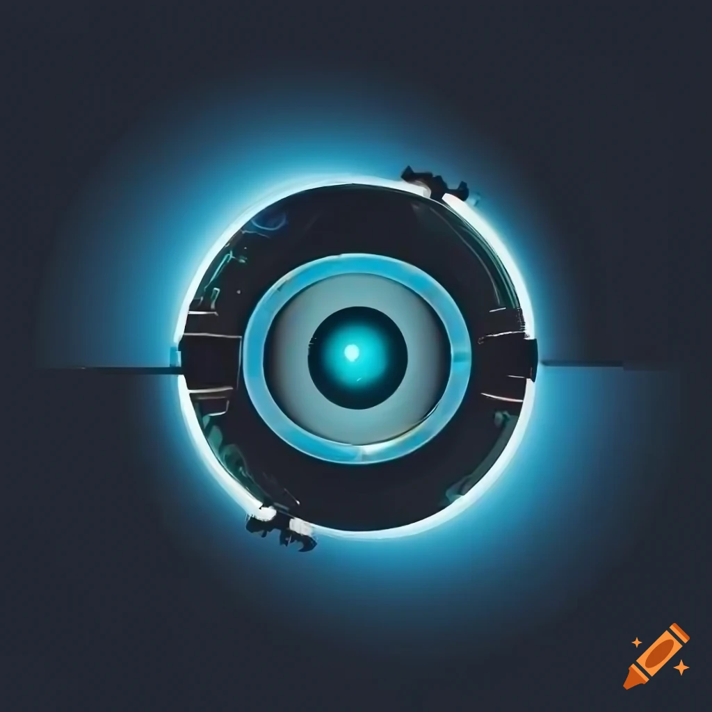 Robotic eye logo on Craiyon