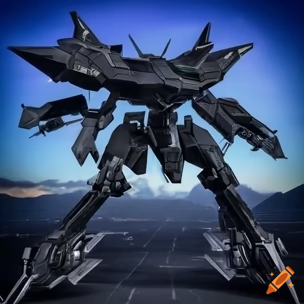 High tech stealth fighter - armored core valkyrie in ultra-realistic ...