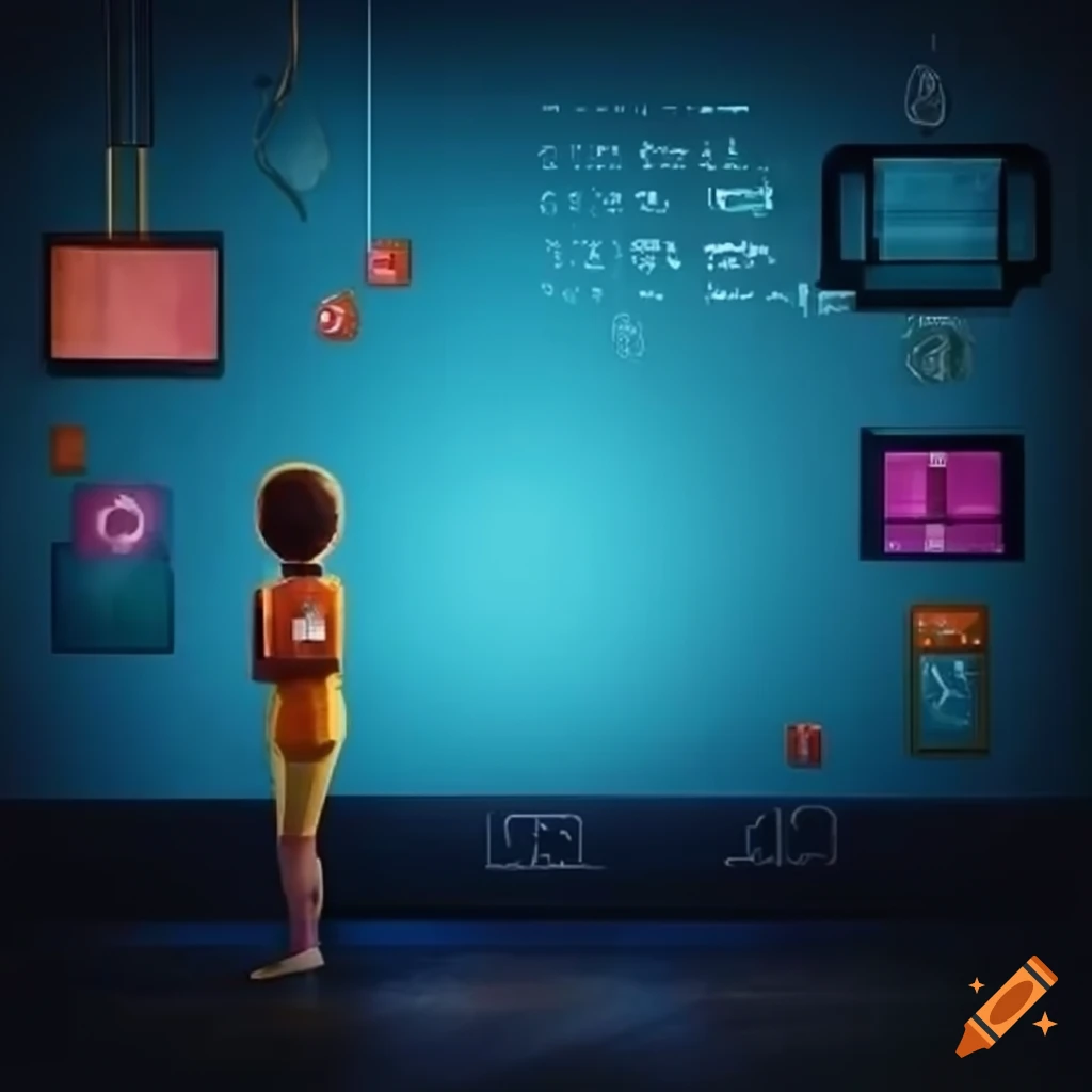 Gamification in classroom as a background image on Craiyon