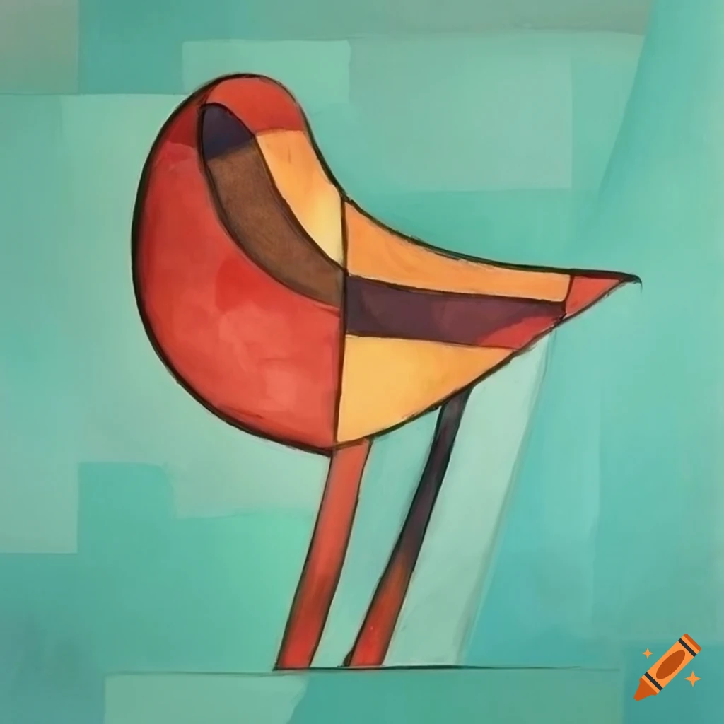 Klee cubist bird artwork on Craiyon