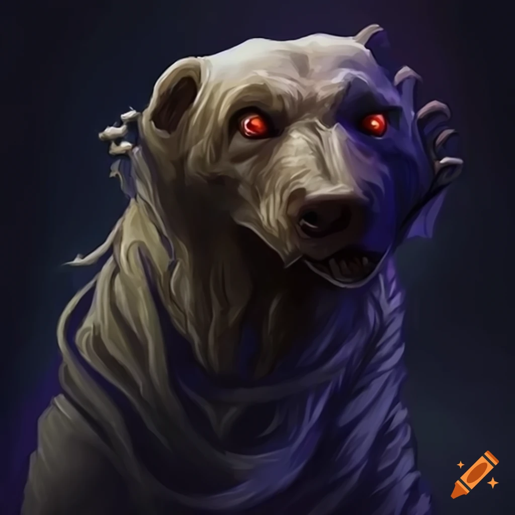 Undead dog on Craiyon