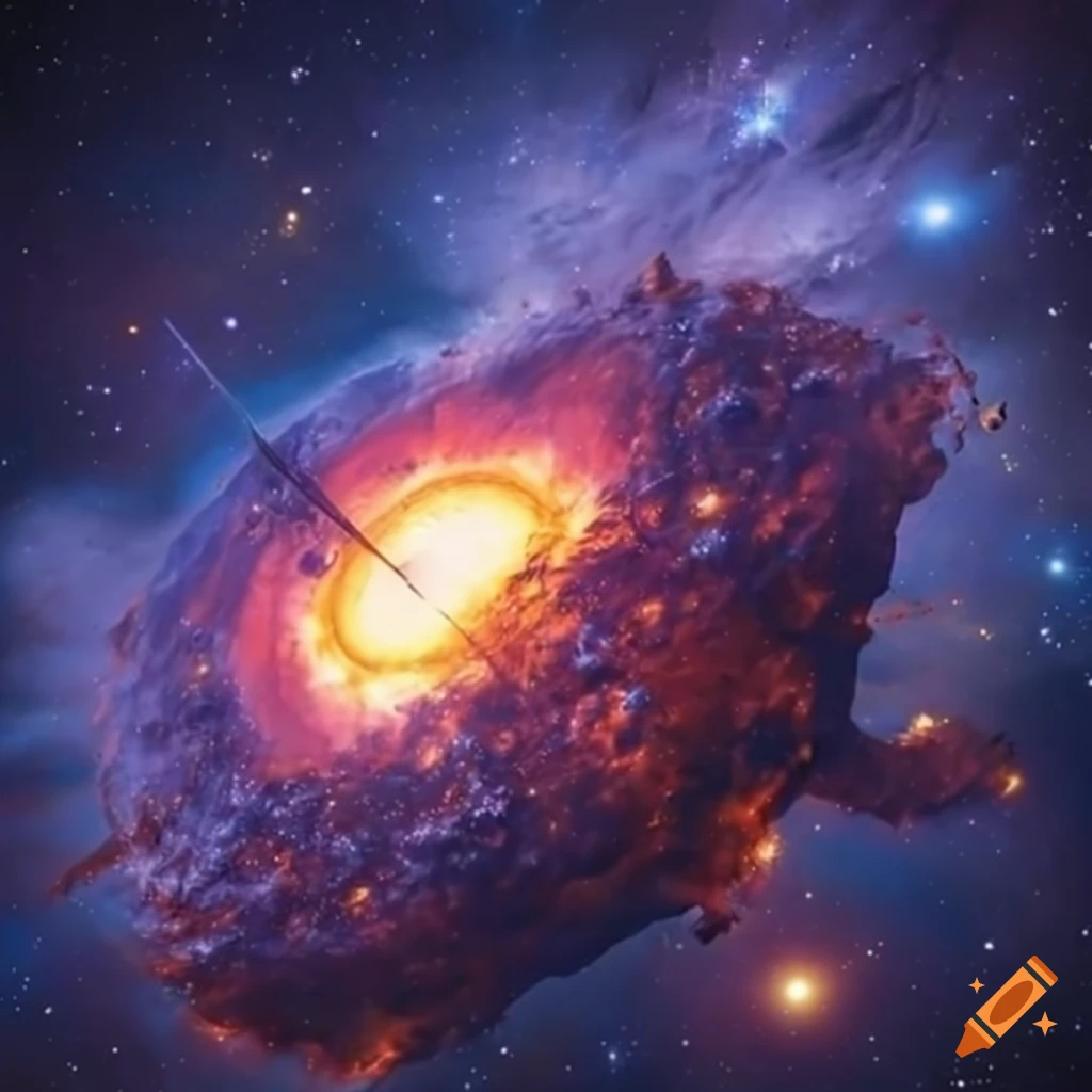 Giant space explosion with stars on Craiyon