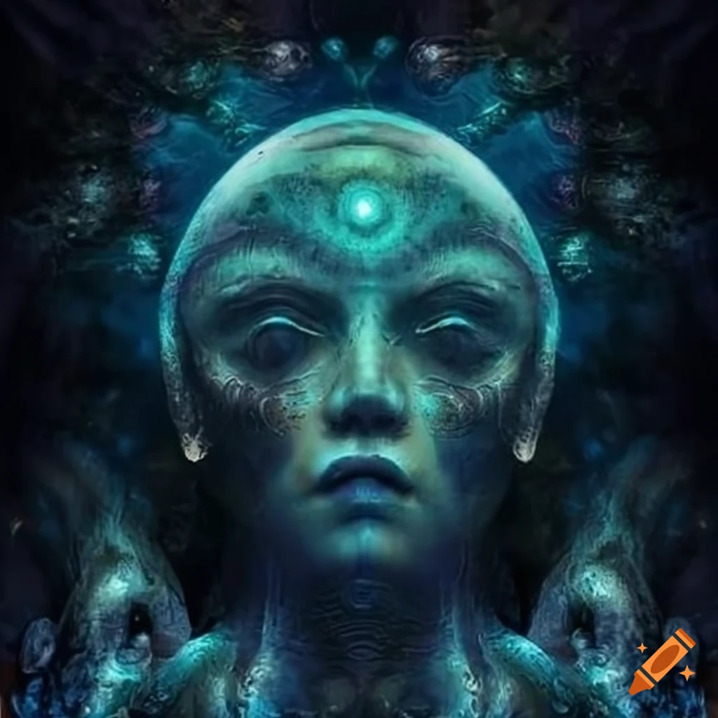 Esoteric unknowable truth carved in mystical material on Craiyon