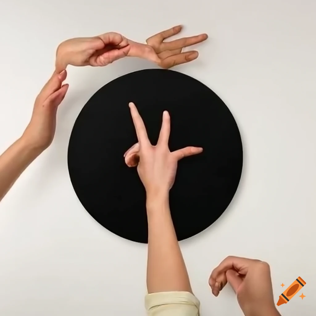 Sign language reference chart on Craiyon