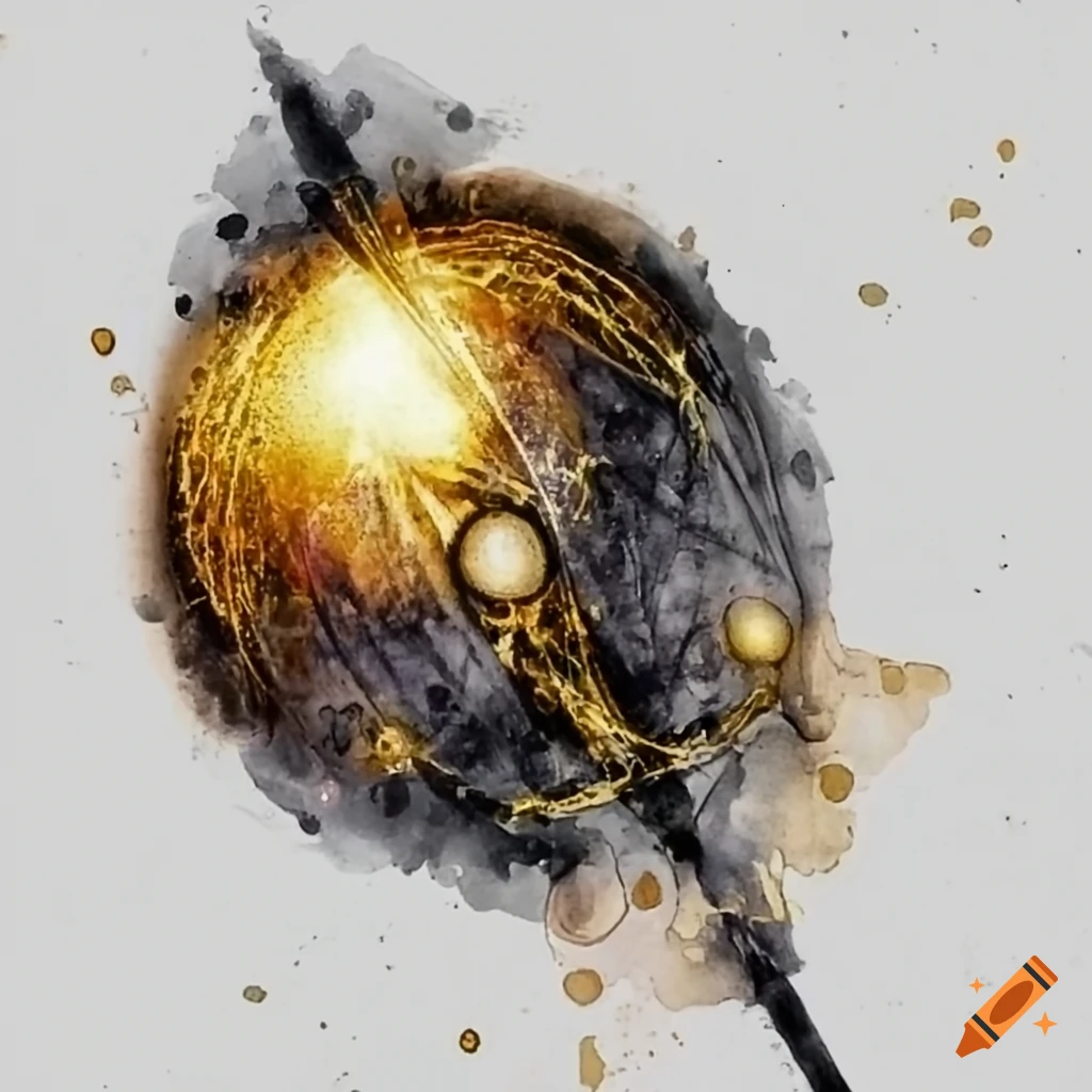 Golden orb and sceptre with cross symbol on Craiyon