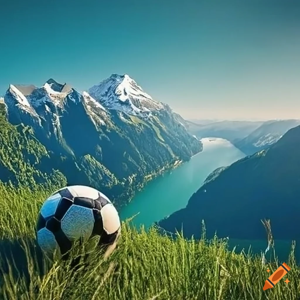 Sport activities in the Alps including football, tennis, hiking, and ...
