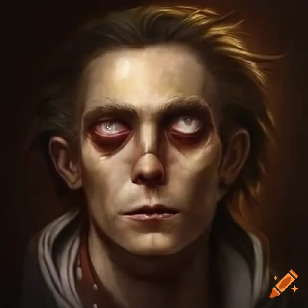 Man with a deathly appearance at age 29 on Craiyon