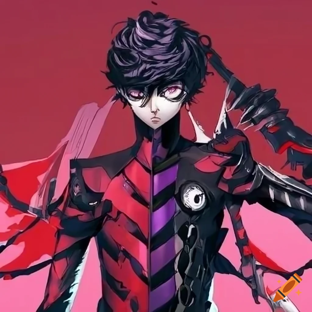 Artistic blend of orpheus and thanatos characters from persona 5 on Craiyon