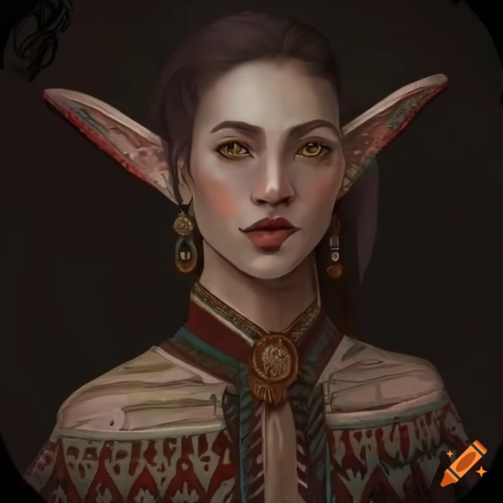 Unique dalish elf outfit with tribal influences and japanese aesthetics ...