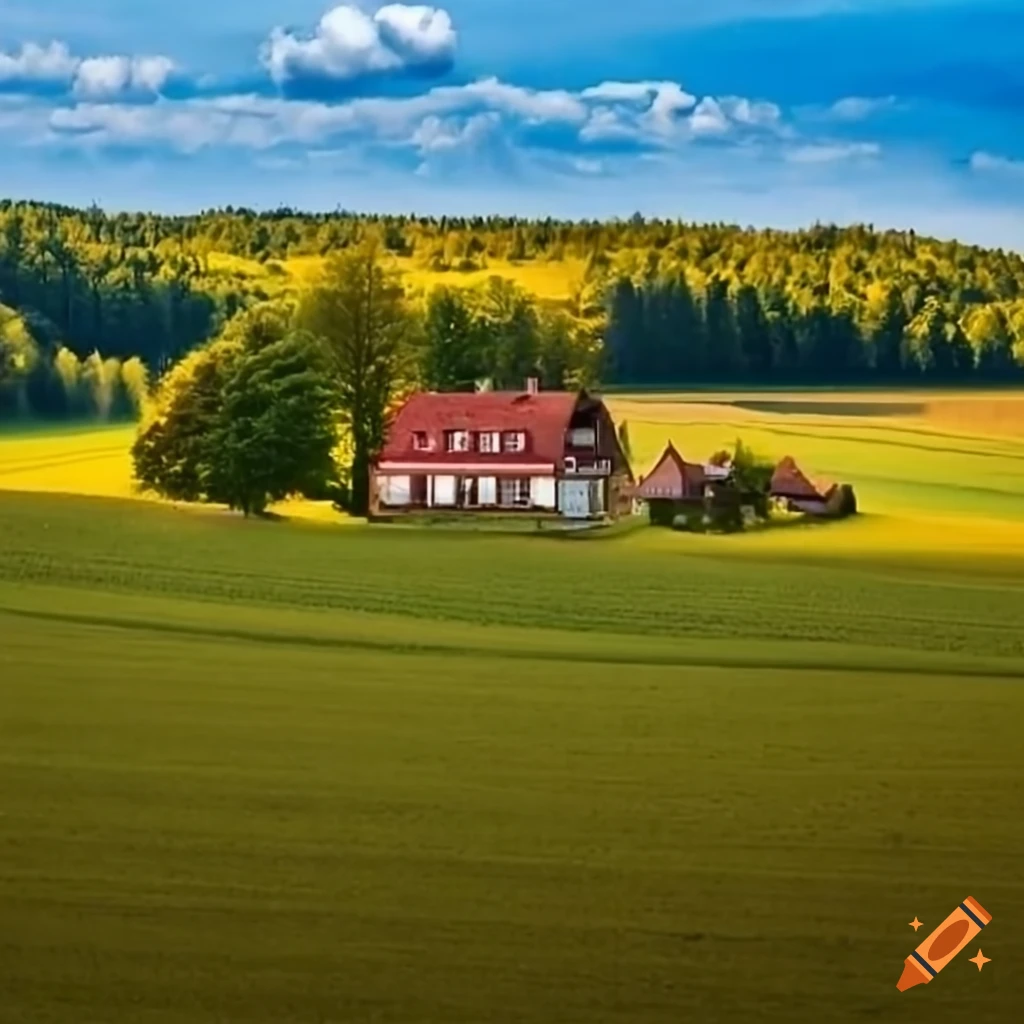 Rural flat german landscape on Craiyon