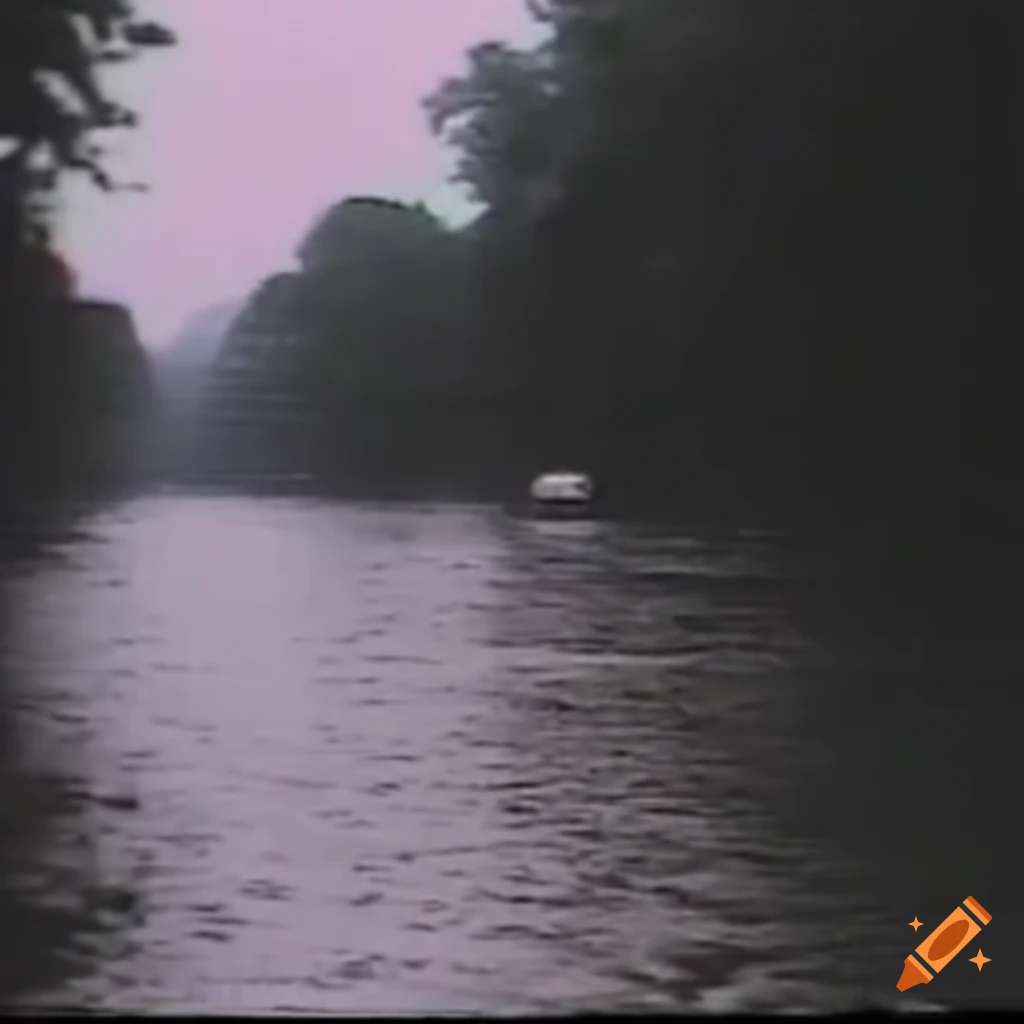 VHS footage of drizzling rain in Lowcountry, South Carolina on October ...