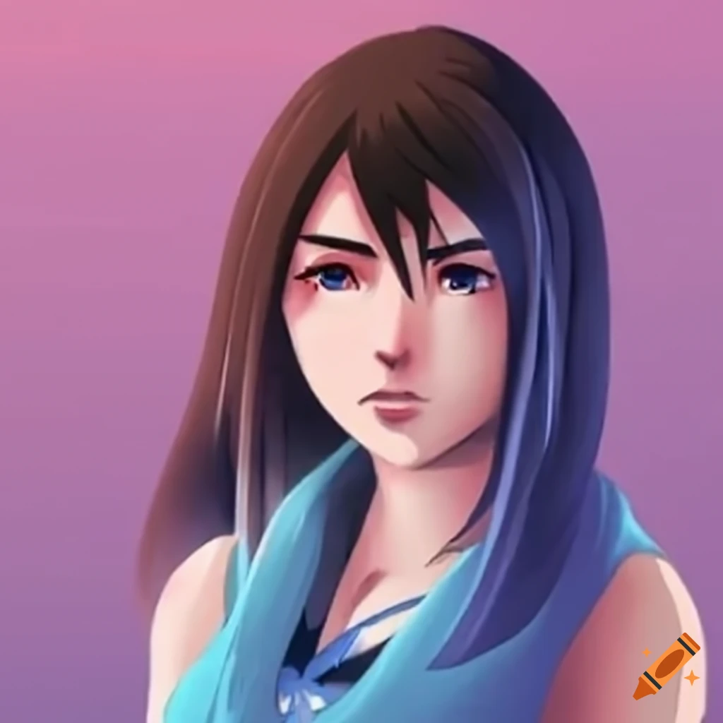 Rinoa depicted as a triple triad card on Craiyon