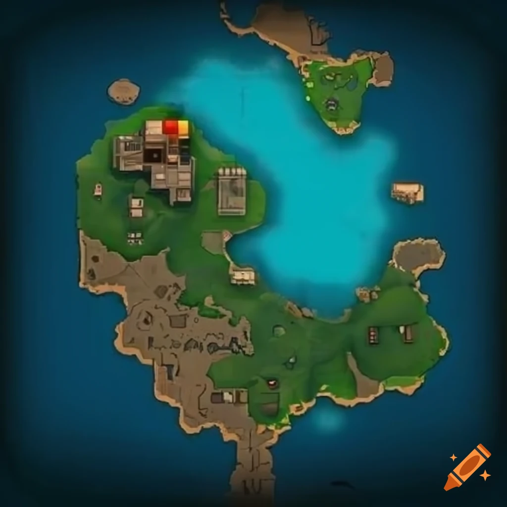 Video game map design on Craiyon