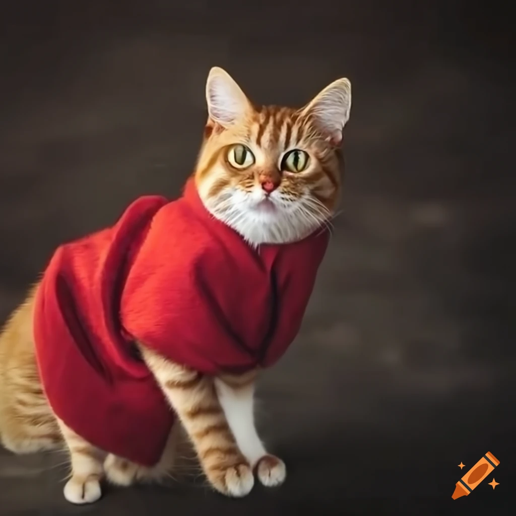 Ginger cat with crown and robe marching in rat court on Craiyon