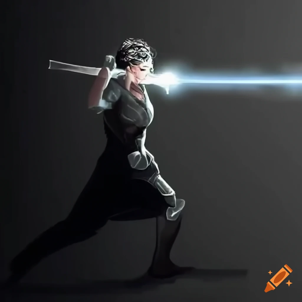 Sword slashing with electricity in high speed motion on Craiyon