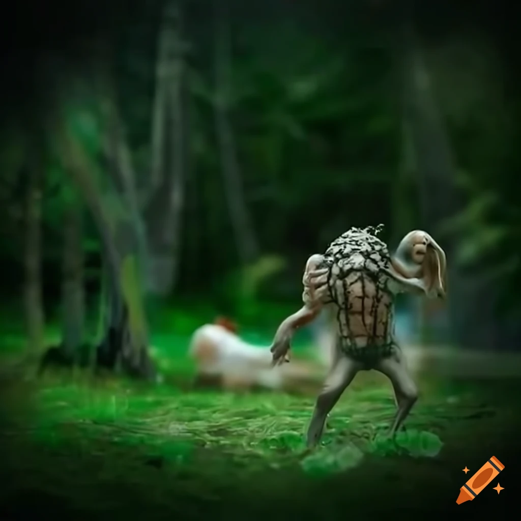 Enchanted forest scene with fairy and mythical creatures on Craiyon