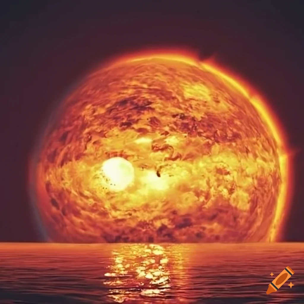 Sunset view with the sun nearly gone on Craiyon