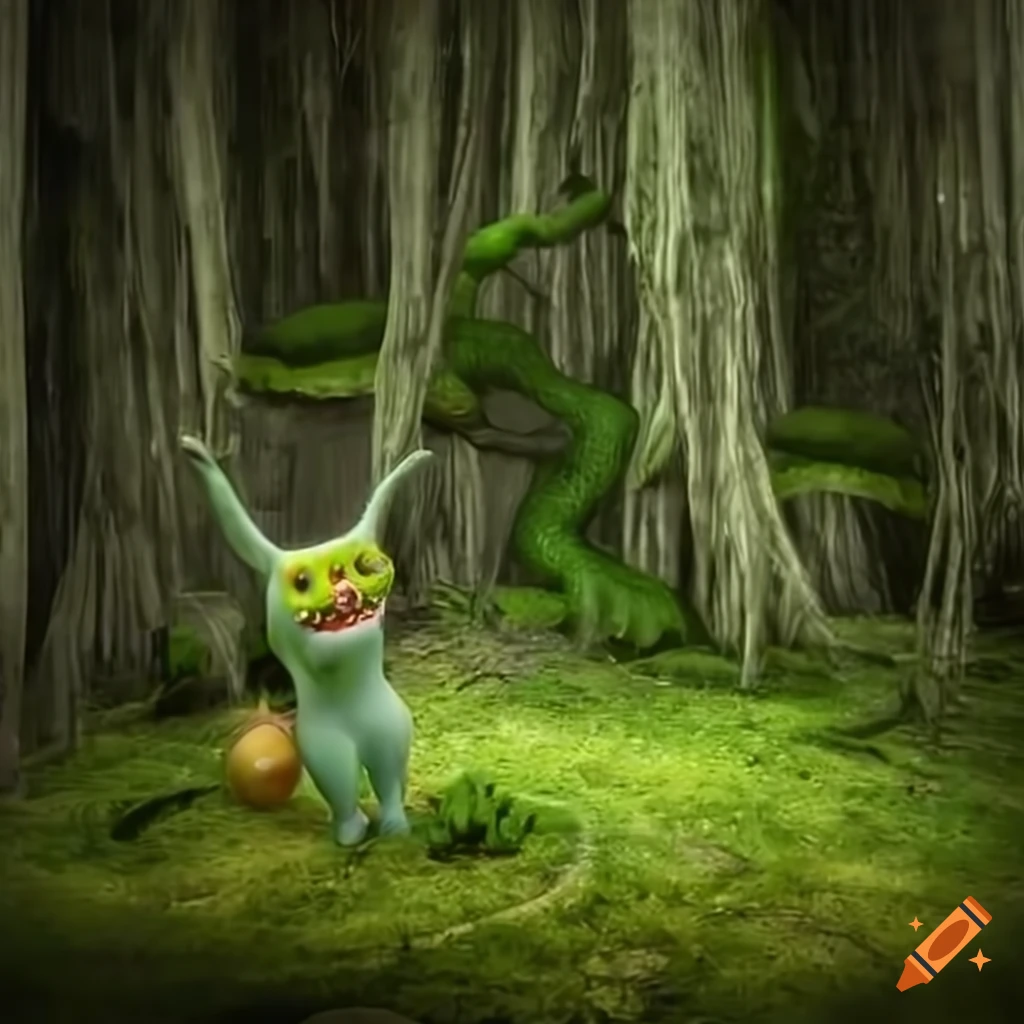 Enchanted forest scene with fairy and mythical creatures on Craiyon