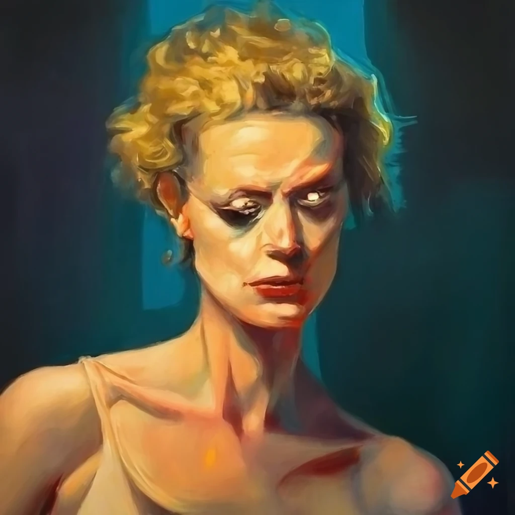 Masterful oil painting of a vintage villain from a graphic novel on Craiyon