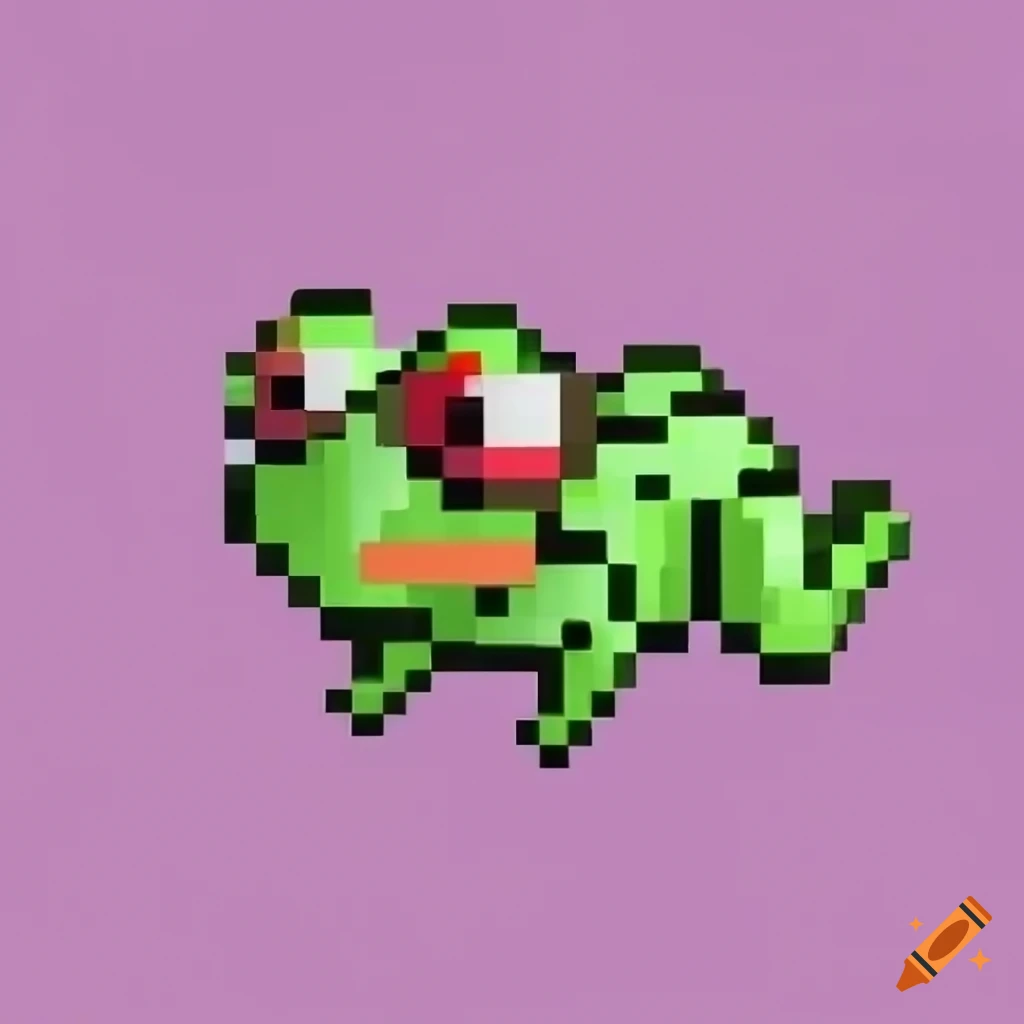 Pixel frog on Craiyon