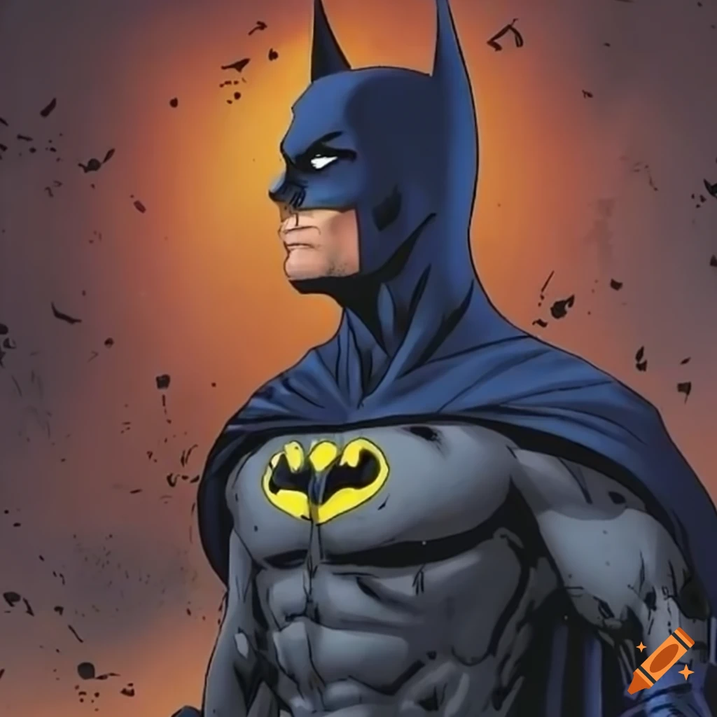 Batman looking up on Craiyon