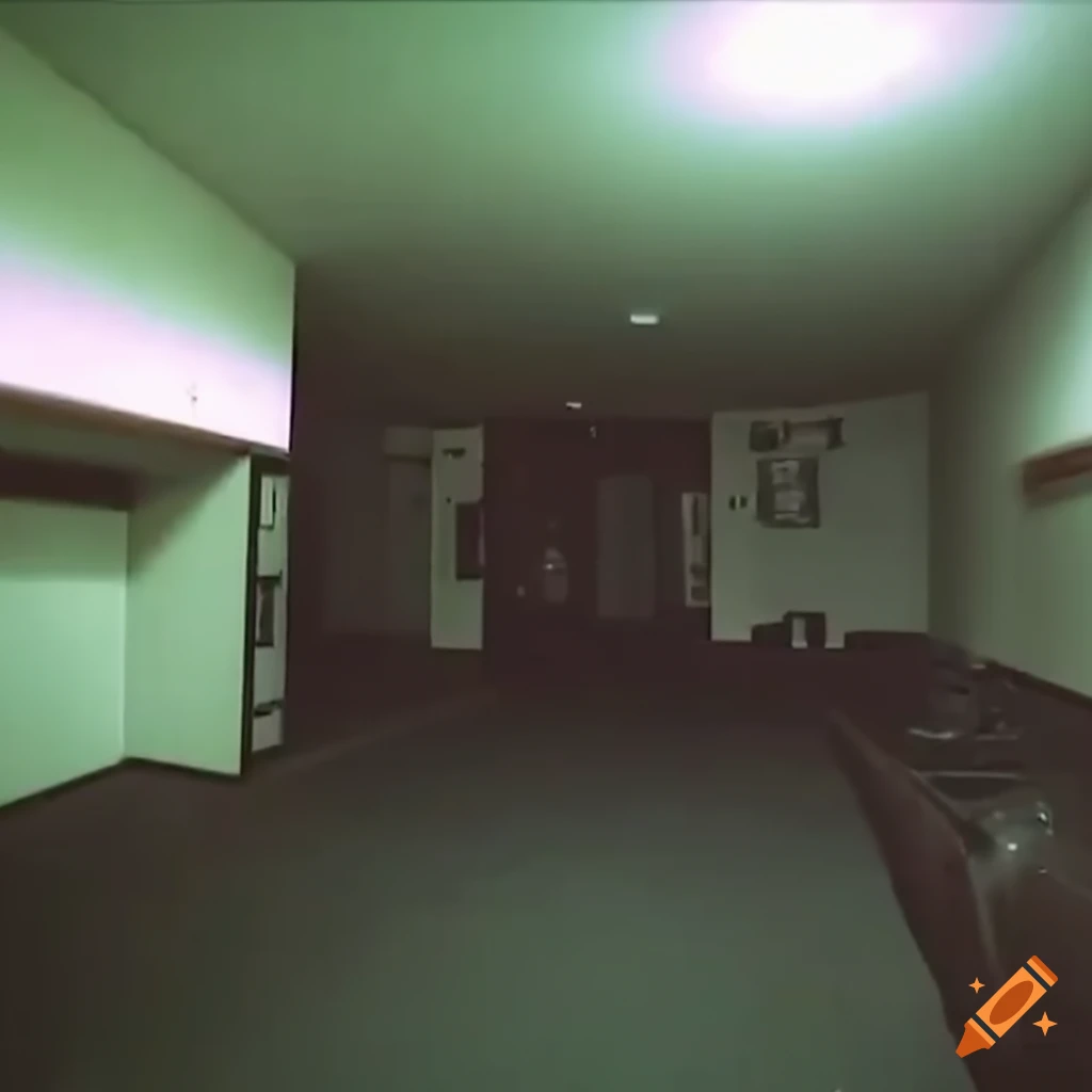 Liminal cyberpunk apartment in VHS style on Craiyon